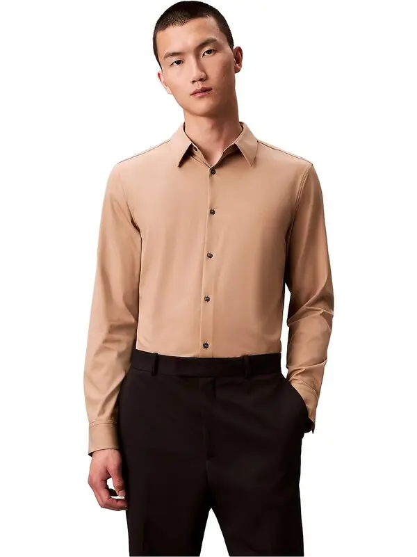 Calvin Klein Tech Stretch Slim Button-down Shirt - Amphora