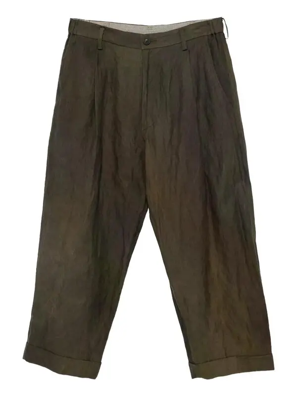 ZIGGY CHEN Pleated Trousers - Brown