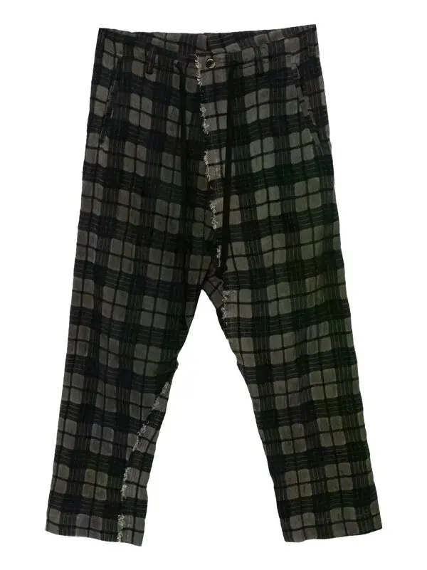 UMA WANG Plaid Trousers - Black