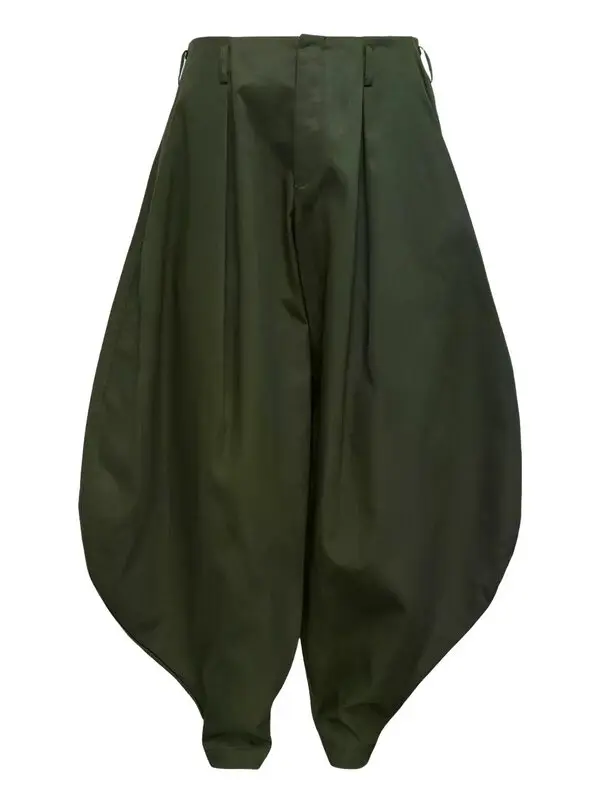 Comme Des Garçons Drop-crotch Puffball Trousers - Green