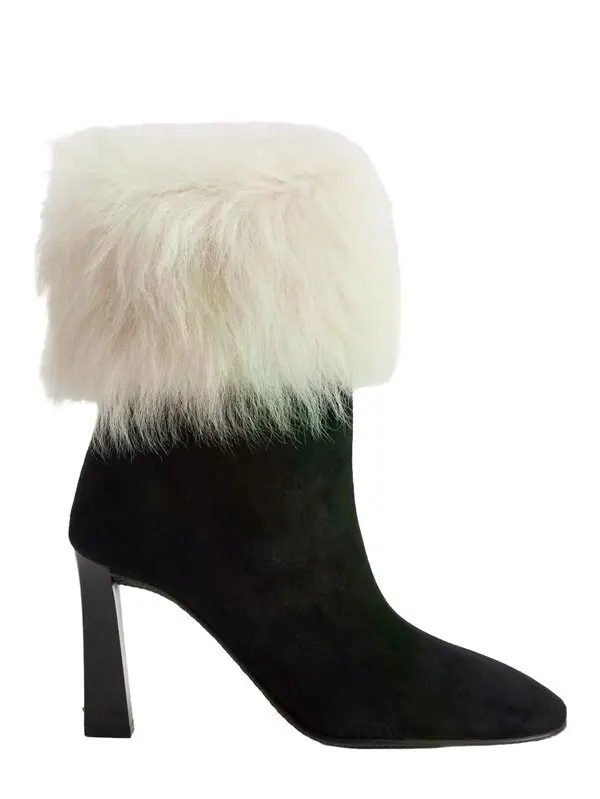 GIUSEPPE ZANOTTI 90mm Gstaad Fur-cuff Boots - Black