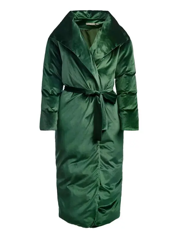 Alice + Olivia Ima Tie-belt Puffer Coat - Green
