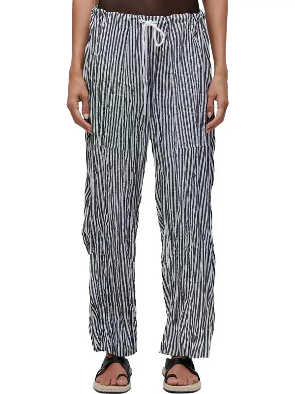 OSKLEN Striped Pleated Trousers - Blue