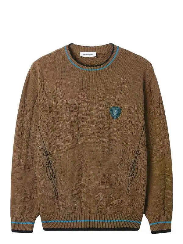 KIKO KOSTADINOV Embossed-detail Sweater - Brown