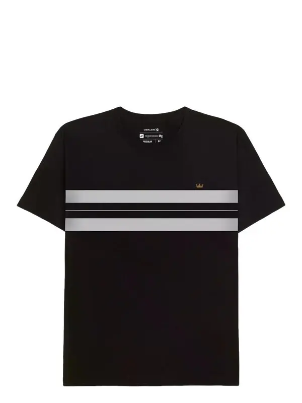 OSKLEN Stripe-detail Crew-neck T-shirt - Black