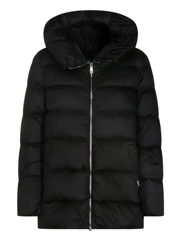Add Hooded Zip Coat - Black