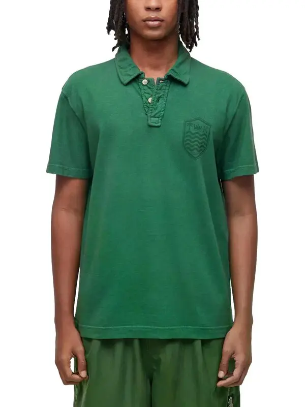 OSKLEN Color Stone Embroidered Polo Shirt - Green