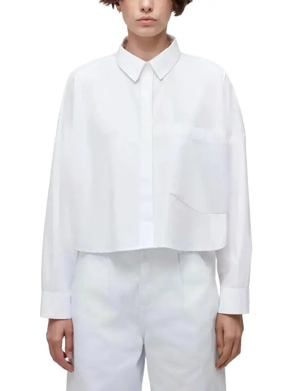 OSKLEN Long Sleeve Cropped Shirt - White