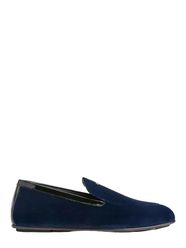 GIUSEPPE ZANOTTI Velvet Loafers - Blue