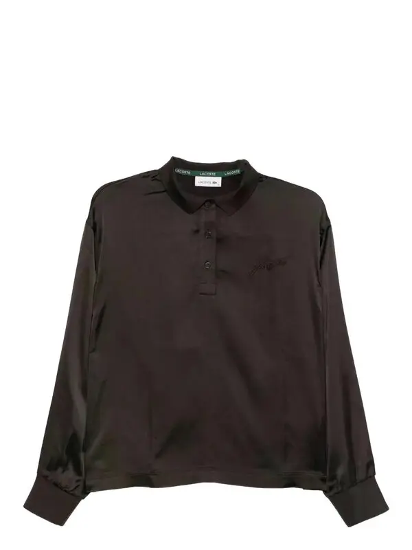 Lacoste Embroidered-logo Polo Top - Brown