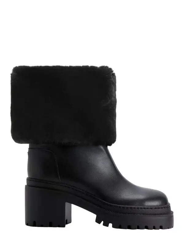 GIUSEPPE ZANOTTI Mairi Fur-cuff Boots - Black