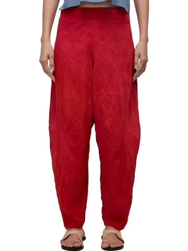 OSKLEN Wrinkle-effect Trousers - Red