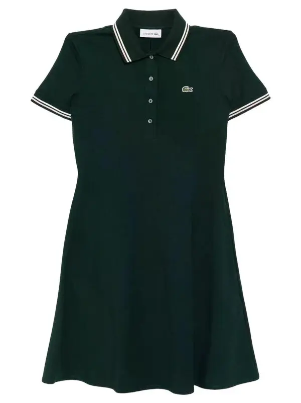 Lacoste Polo-collar Shirt Dress - Green