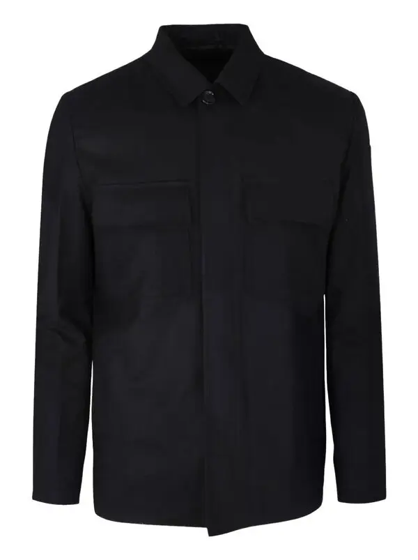 LARDINI Pocket Shirt Jacket - Black