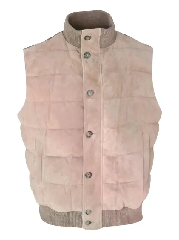 Peserico Button Padded Vest - Neutrals