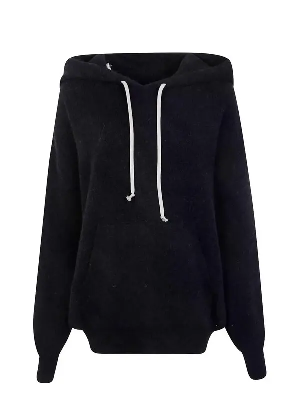Rick Owens Hooded Pullover Sweater - Black