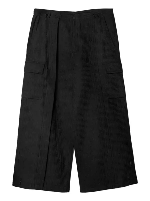 MAHARISHI 6203 Waffle Hakama Cargo Trousers - Black