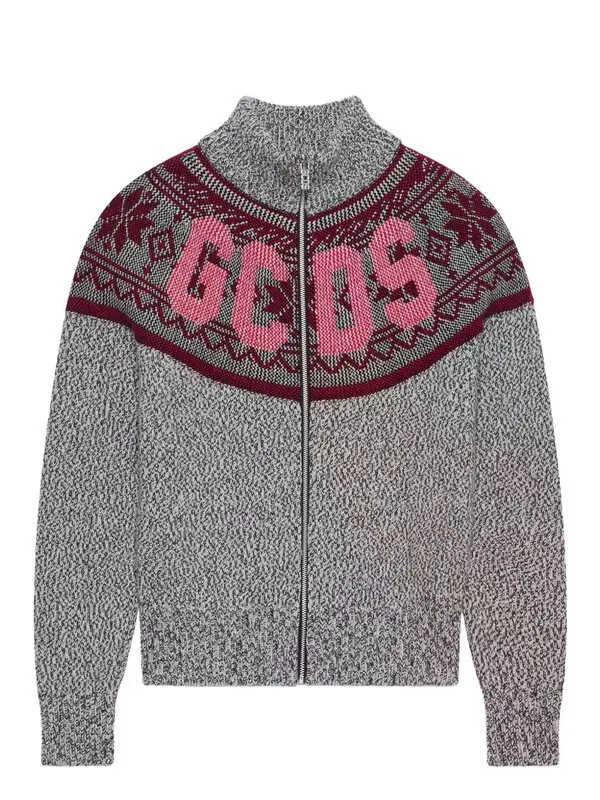 Gcds Logo-embellished Cardigan - Grey