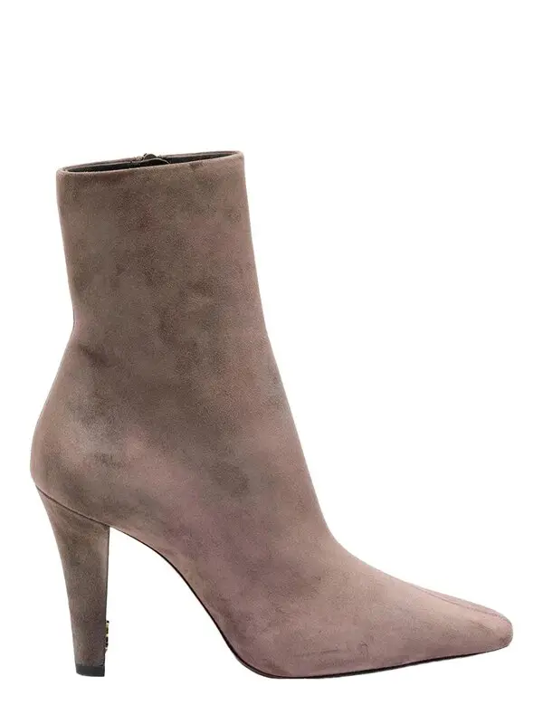 Saint Laurent Suede Ankle Boots - Brown