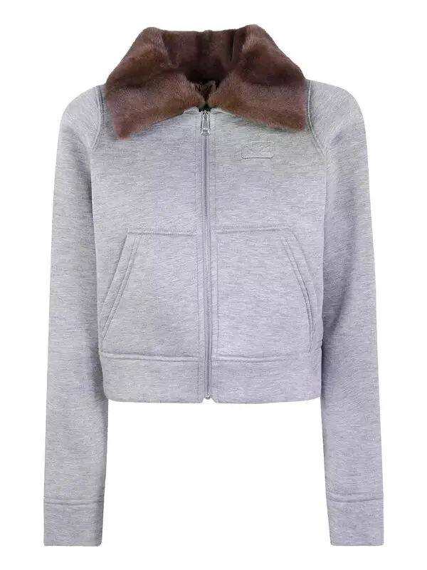 N°21 Fur Collar Zip Jacket - Grey