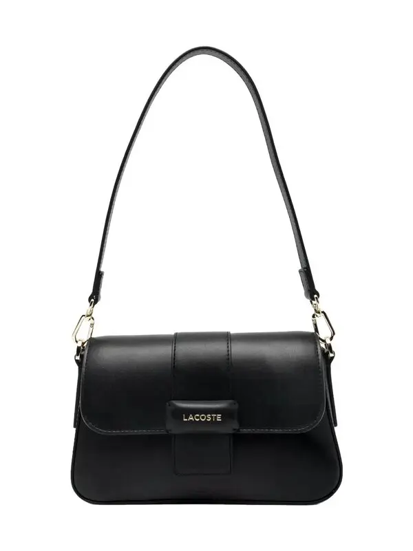 Lacoste Logo-appliqué Flap Bag - Black