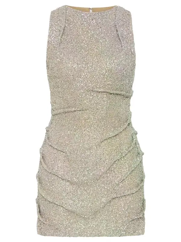 Rachel Gilbert Charlotte Sequin-embellished Mini Dress - Silver