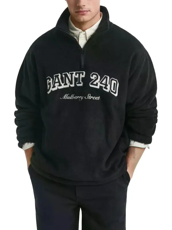 Gant 240 Mulberry Street Zip-up Sweatshirt - Black