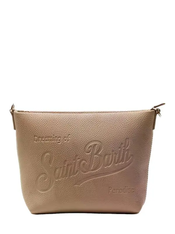MC2 SAINT BARTH Aline Pebble-leather Clutch Bag - Neutrals