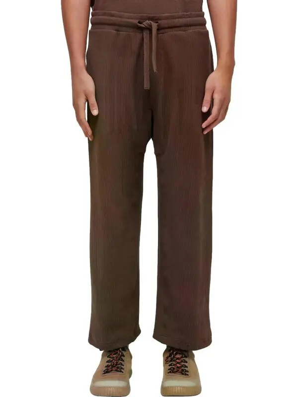 OSKLEN Ribbed Drawstring Trousers - Brown