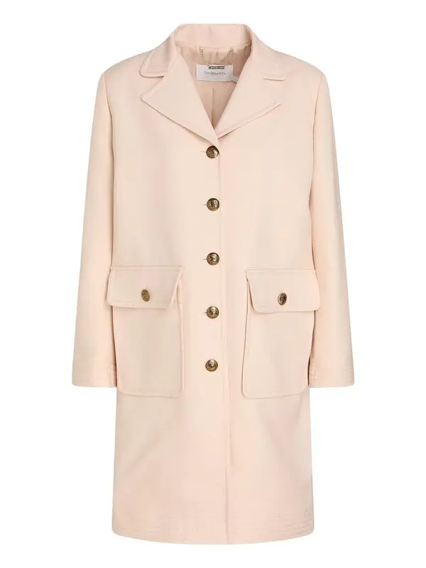 Zimmermann Wool-blend Coat - Blush