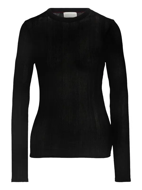 Veronica De Piante Alise Ribbed Wool Sweater - Black