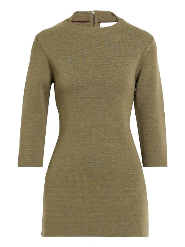 Veronica De Piante Zoe Wool Top - Army Green