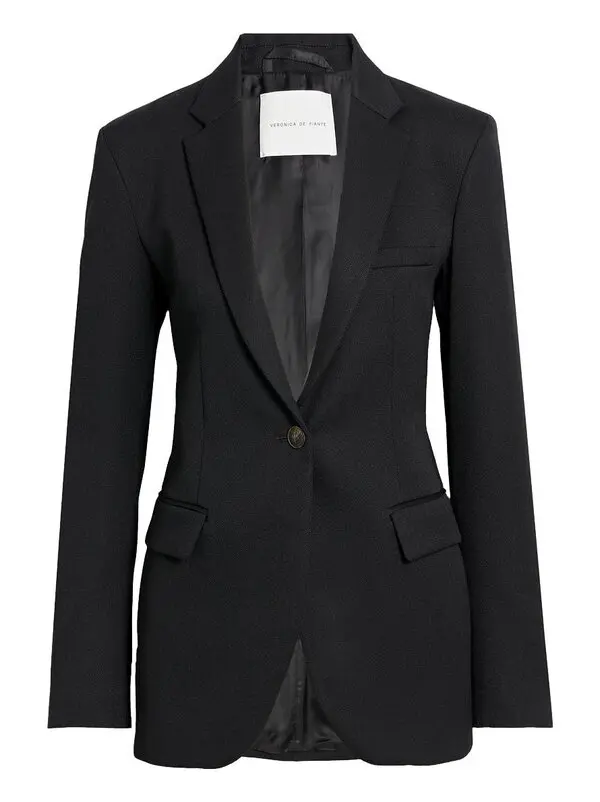 Veronica De Piante Astrid Wool-twill Blazer - Black