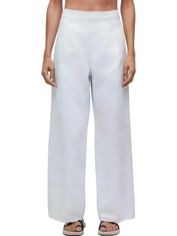 OSKLEN Pleated Wide Leg Trousers - White