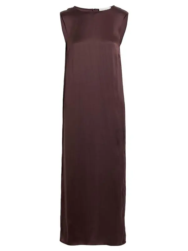 Veronica De Piante Alessia Washed-silk Midi Dress - Grape