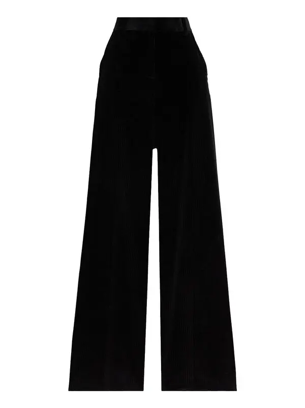 Veronica De Piante Anya Cotton-corduroy Wide-leg Pants - Black