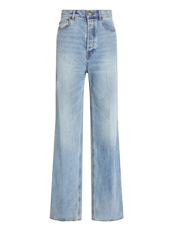 Zimmermann High-rise Straight-leg Jeans - Light Denim