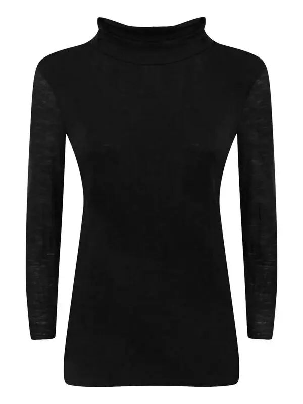 Liviana Conti Roll-neck Top - Black