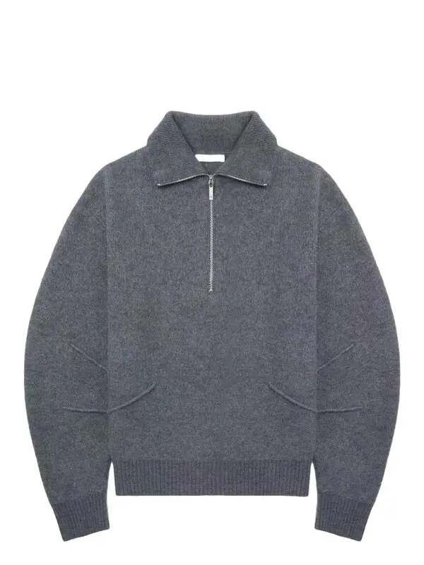 Helmut Lang Zip-collar Sweater - Grey