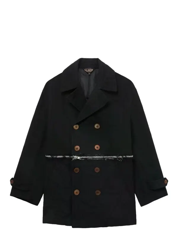 BLACK COMME DES GARÇONS Double-breasted Zip Jacket - Black