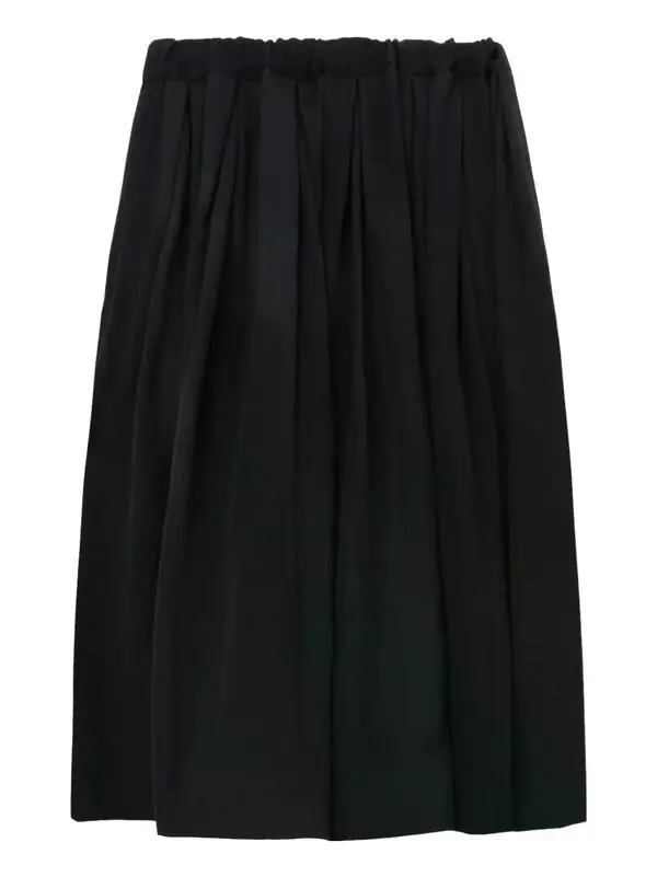 Comme Des Garçons Pleated Midi Skirt - Black