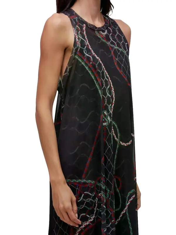 OSKLEN Printed Sleeveless Maxi Dress - Black