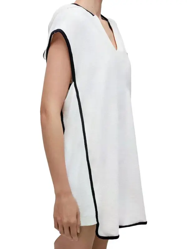 OSKLEN Hooded Layered Dress - White