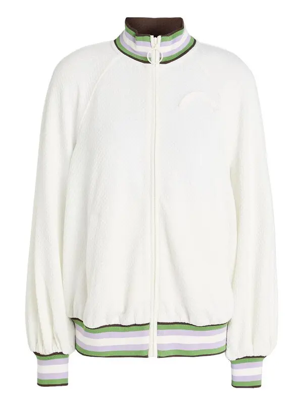 Zimmermann Textured Jersey Bomber Jacket - White