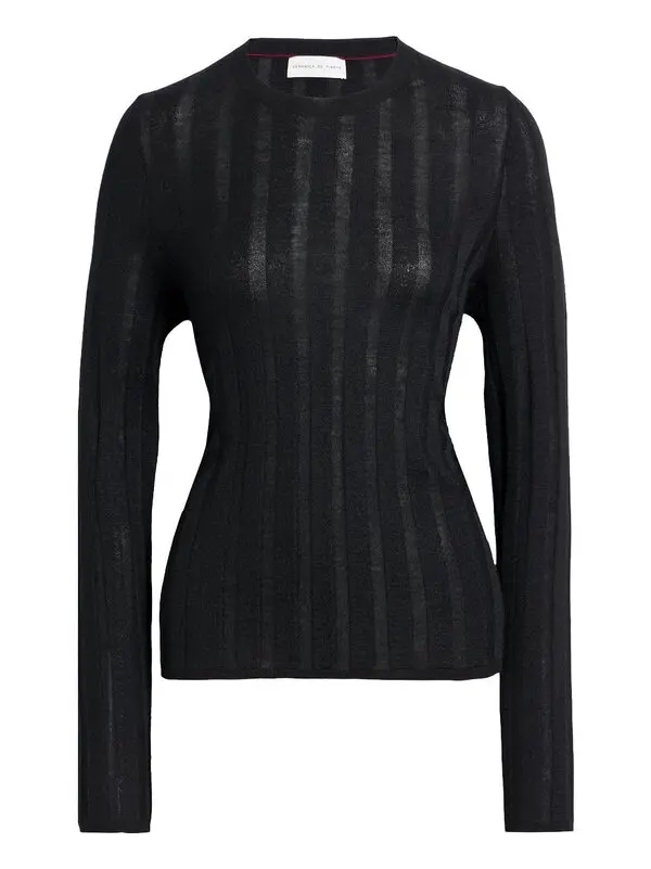 Veronica De Piante Maya Ribbed Cashmere Sweater - Black