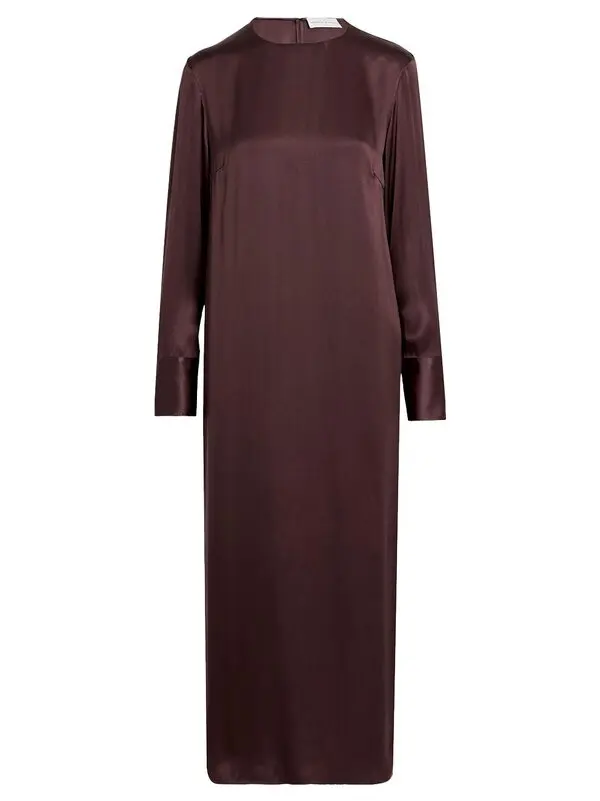 Veronica De Piante Riya Washed-silk Midi Dress - Grape