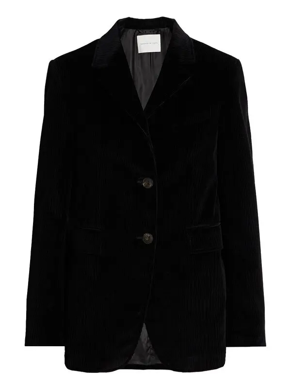 Veronica De Piante Enrico Cotton-corduroy Blazer - Black