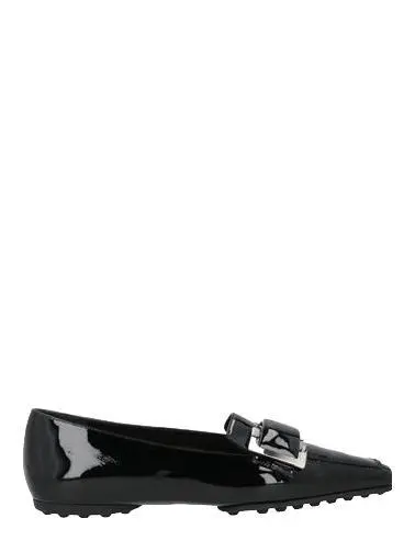 SERGIO ROSSI Leather Loafers With Appliqués - Black