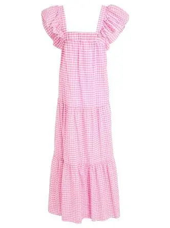 JIJIL Checked Maxi Dress - Pink