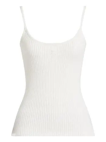 COURREGES Ribbed-knit Top - White